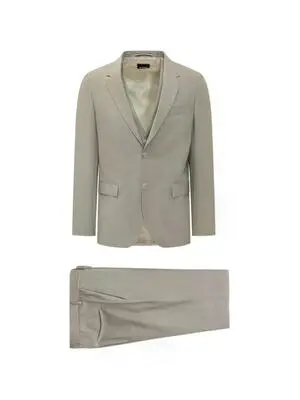 BOSS Three-piece Wool Suit - Neutrals