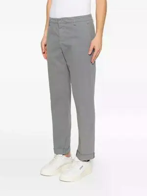 DONDUP Pressed-crease Turned-up Trousers - Grey