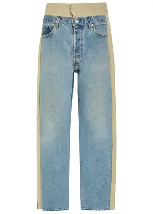 BSIDES Rework Vintage Suede And Denim Jeans