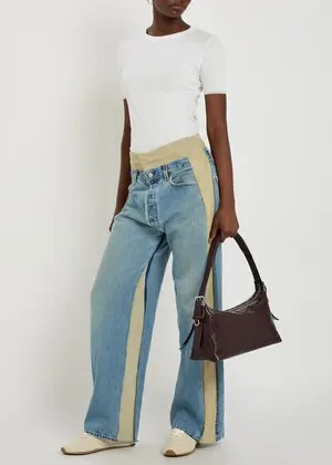 BSIDES Rework Vintage Suede And Denim Jeans