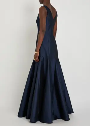 Bernadette Aurelia Taffeta Gown - Navy