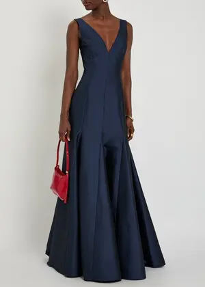 Bernadette Aurelia Taffeta Gown - Navy