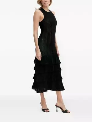 TWINSET Tiered Pointelle-knit Dress