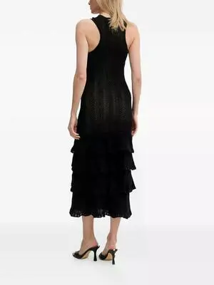 TWINSET Tiered Pointelle-knit Dress
