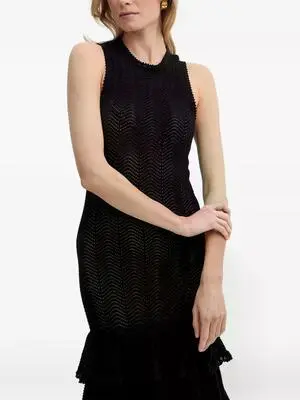 TWINSET Tiered Pointelle-knit Dress