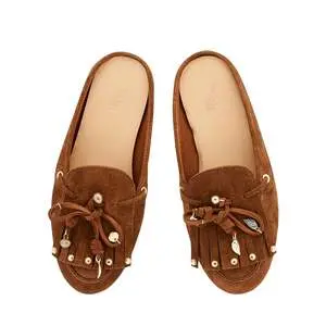 ANCIENT GREEK SANDALS Rota Suede Mules