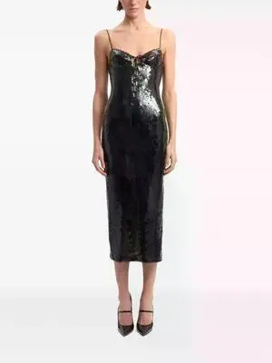 16Arlington Paillette-embellished Midi Dress - Brown
