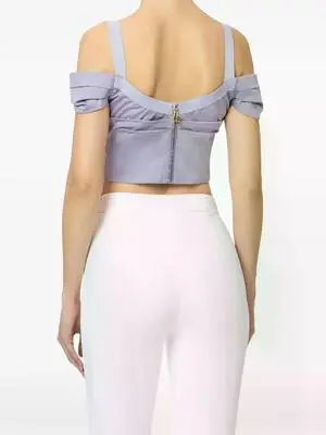 Elisabetta Franchi Off-shoulder Top - Purple