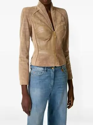 Elisabetta Franchi Suede Jacket - Brown