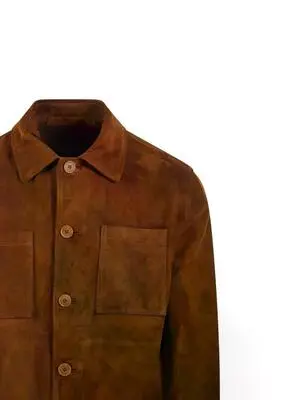 SALVATORE SANTORO Suede Patch-pocket Jacket - Brown