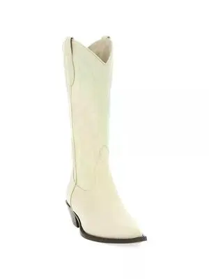 SONORA 35mm Yuma Cowboy Boots With Tonal Stitching - Neutrals