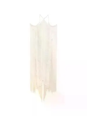 BLESS Jade Fringed Dress - Neutrals
