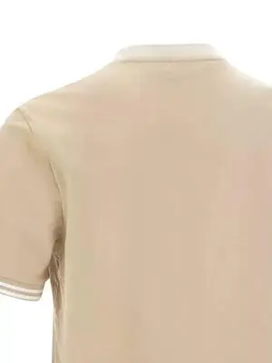 BOSS Mercerised Cotton Contrast-trim T-shirt