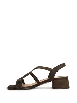 JULIE DEE Strappy Block-heel Sandals - Brown