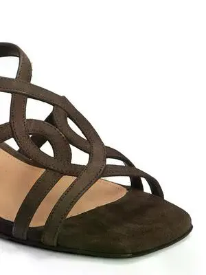 JULIE DEE Strappy Block-heel Sandals - Brown