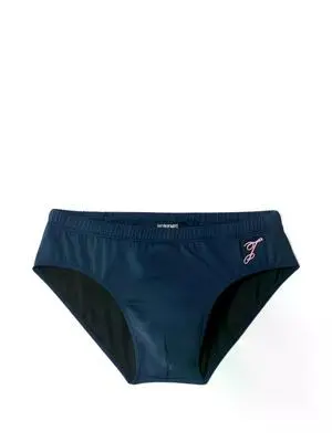 Jacquemus Logo-embroidered Swimming Trunks - Blue