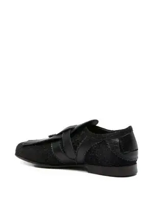 NULLUS Panelled Kiltie Monk Shoes