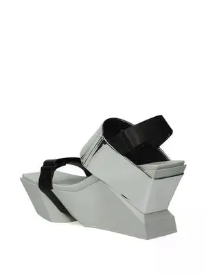 United Nude Brutt Metallic Touch-strap Sandals - Silver