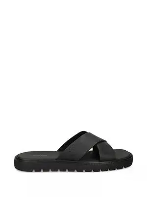 Calvin Klein Cross-strap Leather Sandals