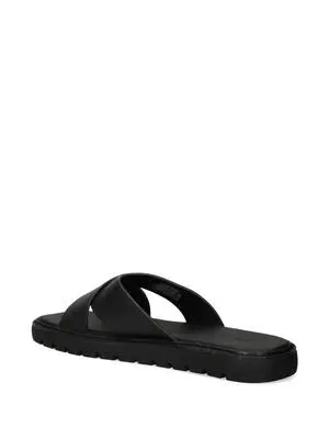 Calvin Klein Cross-strap Leather Sandals