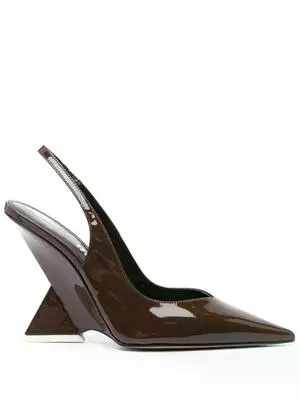 Attico Cheope 105mm Leather Pumps - Brown