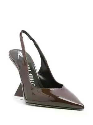 Attico Cheope 105mm Leather Pumps - Brown