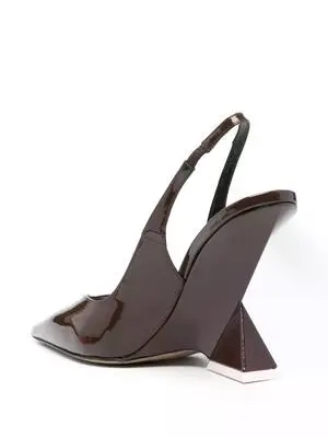 Attico Cheope 105mm Leather Pumps - Brown