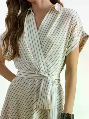 Ralph Lauren Stripe-pattern Wrap-style Dress