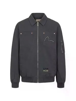 EVISU Metal Studs Graphic-print Bomber Jacket
