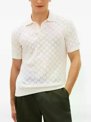 Tommy Hilfiger Monogram-pattern Open-knit Sweater