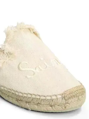 MC2 SAINT BARTH Fringe-trimmed Embroidered Mules