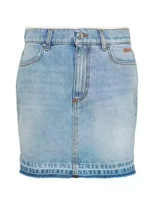 MSGM Raw-cut Denim Skirt