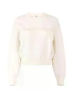Elisabetta Franchi Logo Embroidered Knit Sweatshirt