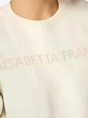 Elisabetta Franchi Logo Embroidered Knit Sweatshirt