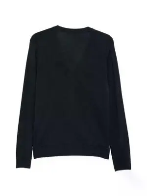 Alpha Studio V-neck Buttoned Cardigan - Blue