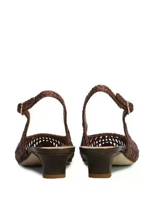 JULIE DEE Woven Slingback Pumps