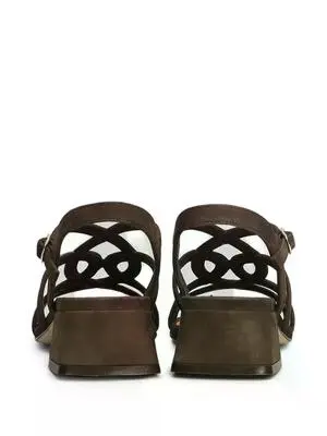 JULIE DEE Strappy Block-heel Sandals - Brown