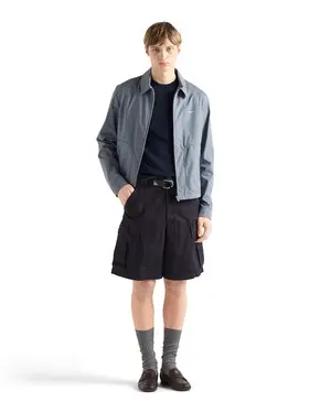 Prada Silk And Cotton Crew-neck Sweater - Blue