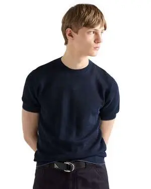 Prada Silk And Cotton Crew-neck Sweater - Blue