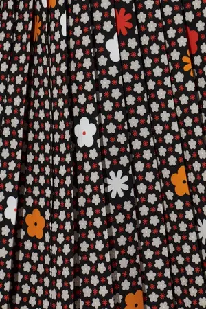 MAISON MARGIELA Floral Pleated Skirt - Black