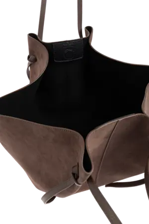 Yuzefi Trapeze Suede Shopper - Brown