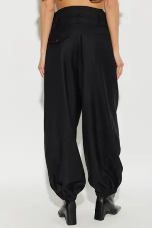 Comme Des Garçons Cuffed Hem Trousers - Black