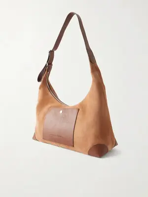 Brunello Cucinelli Leather-trimmed Suede Tote Bag