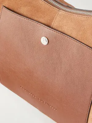 Brunello Cucinelli Leather-trimmed Suede Tote Bag