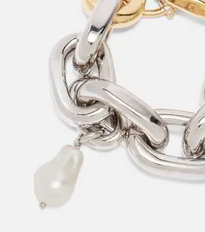 Rabanne Embellished Chain Bracelet - Gold