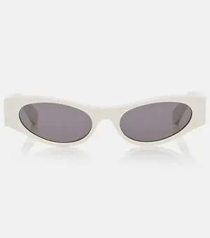 Loewe Signature Oval Sunglasses - White