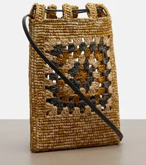Loewe Paula's Ibiza Raffia Pouch With Strap