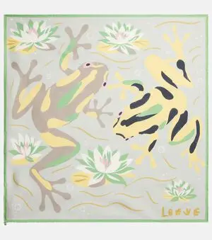 Loewe Printed Silk Twill Scarf - Multicoloured