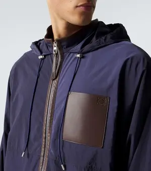 Loewe Ripstop Jacket With Leather Trim