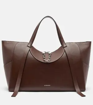 Givenchy The Snatch Large Leather Tote Bag - Brown